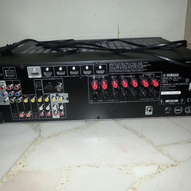 Yamaha RX-V571 7.1-Channel AV Receiver, Furniture & Home Living ...