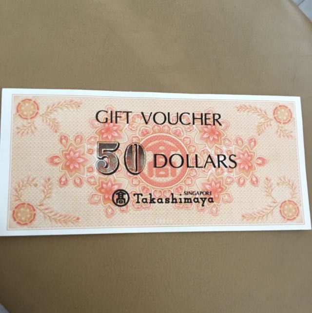 $50 Takashimaya Voucher, Tickets & Vouchers, Vouchers on Carousell
