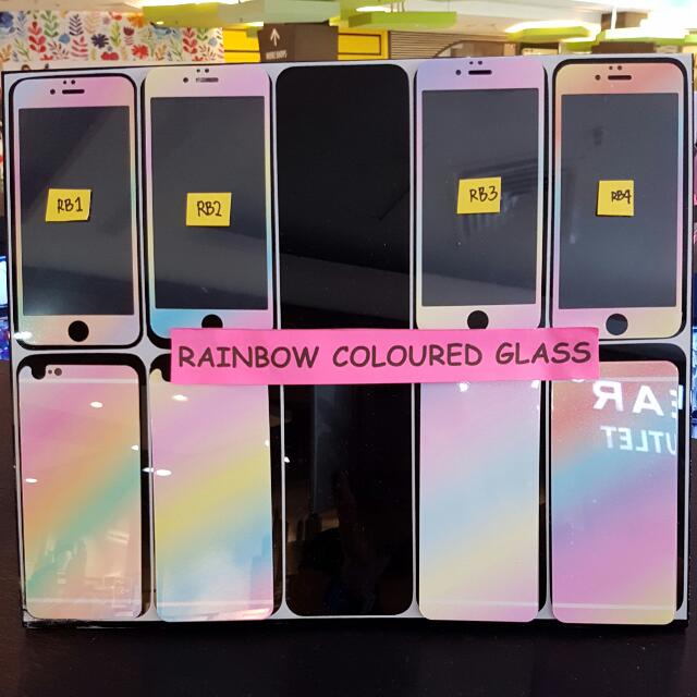 RAINBOW COLOURED TEMPERED GLASS FOR ALL IPHONES FRONT AND BACK, Women's ...