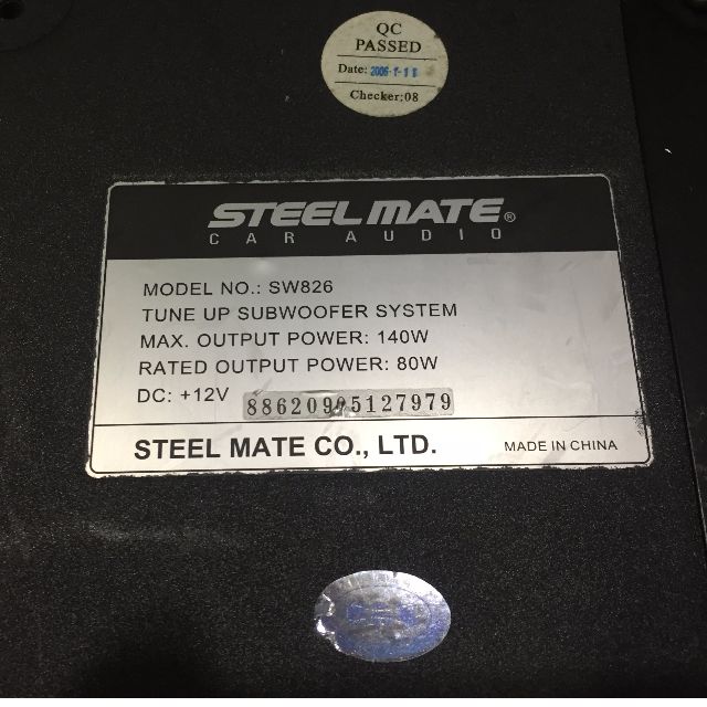Steelmate SW826 Active Subwoofer, Car Accessories on Carousell
