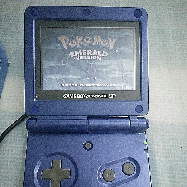 Nintendo Gameboy Advance SP Blue Color Edition *Included Free GBA 22in1 ...