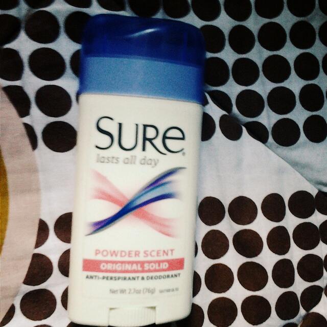 Repriced!! Deodorant Sure Powder Scent , Fesyen Wanita di Carousell