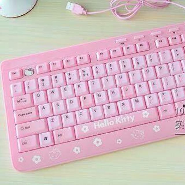 Hello Kitty Keyboard With Mouse Set, Computers & Tech, Parts ...