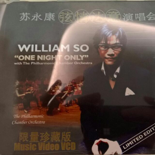 William So Vcd 'One NIGHT Only' (Limited Edition) 限量版, Everything Else ...