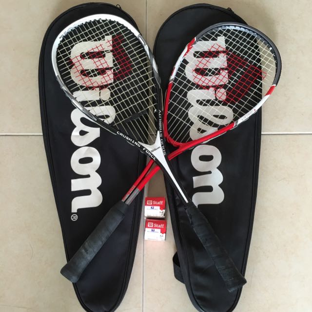 Wilson Squash Racket X 2 (Reserved), Sports Equipment, Sports & Games ...