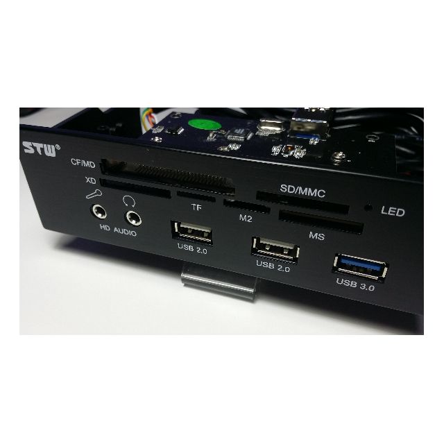 5.25 Inch Multi Port Case Panel for Front CD-ROM Bay with HD Audio Card ...