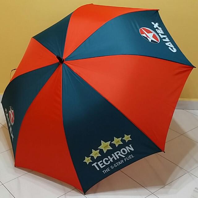 CALTEX Golf Umbrella, Sports Equipment, Sports & Games, Golf on Carousell