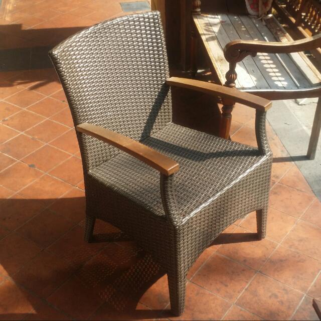 rottan outdoor chair, Furniture & Home Living, Home Improvement ...