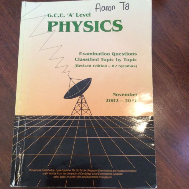 Singapore A level Physics Examination Question, Hobbies & Toys, Books ...