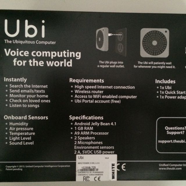 Smart Home Talking Gadget - The Ubi, Sports Equipment, Exercise ...