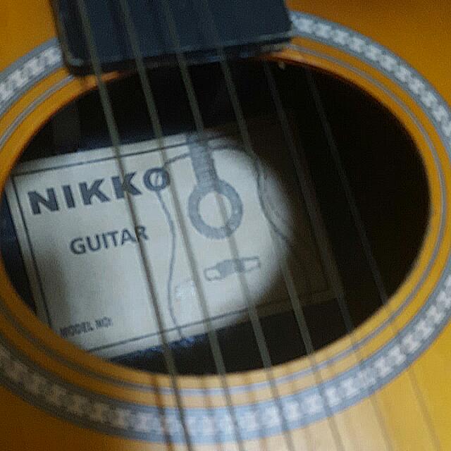 Acoustic Guitar (Nikko Guitar), Hobbies & Toys, Music & Media, Musical ...