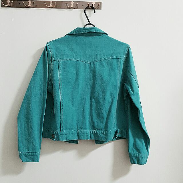 Emerald Denim Jacket, Women's Fashion, Coats, Jackets and Outerwear on ...