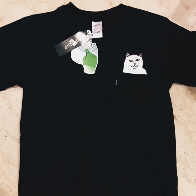 Ripndip Cat Middle Finger T Shirt, Men's Fashion, Tops & Sets, Tshirts ...