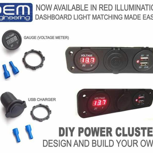 OEM Engineering's DIY Power Cluster Kit P3-OUG (power outlet, usb ...