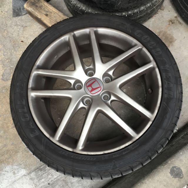 Original Honda Accord Rims 17" (OEM Enkei) with Goodyear Eagle F1 A2 ...