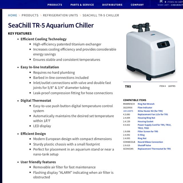 TECO TR5 Aquarium Chiller, Pet Supplies, Homes & Other Pet Accessories ...