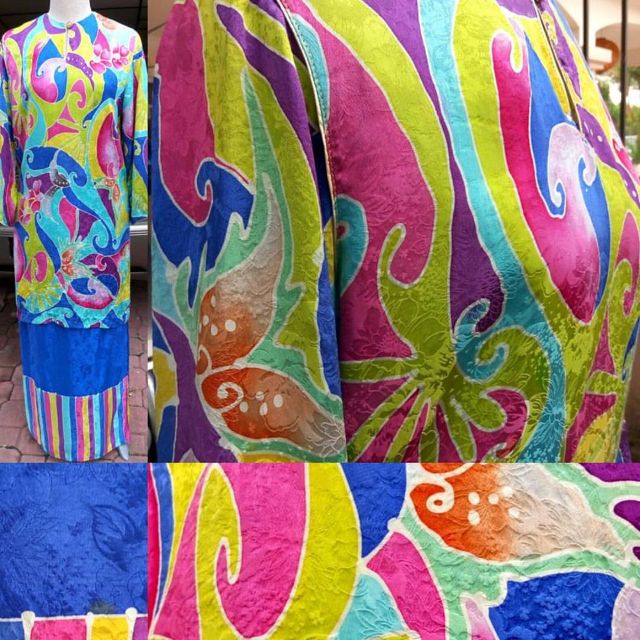 Baju Kurung Modern Batik Sutera Canting, Women's Fashion, Muslimah ...