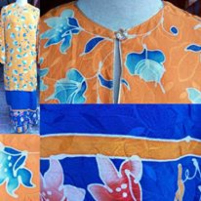 Baju Kurung Modern Batik Sutera Canting, Women's Fashion, Muslimah ...