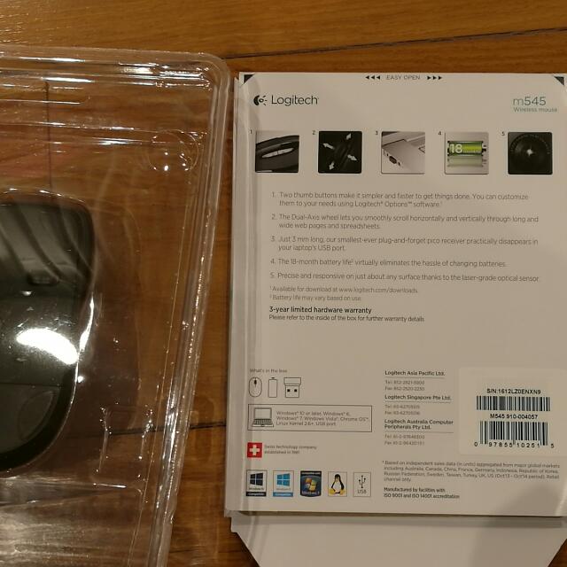 Logitech m545 wireless mouse, Computers & Tech, Parts & Accessories ...