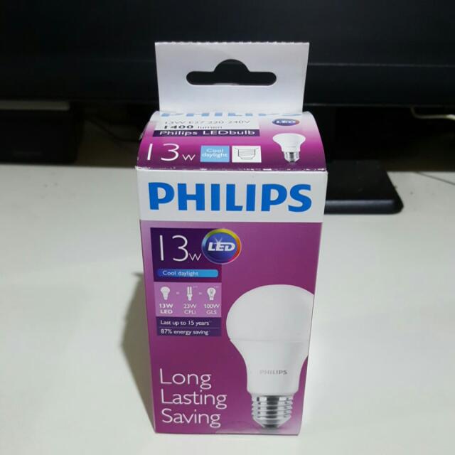 Philips LED Bulb 13W, Furniture & Home Living, Lighting & Fans ...