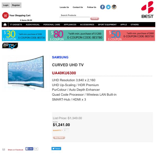 Samsung KU6300 - 40" curved TV, Computers & Tech, Parts & Accessories ...