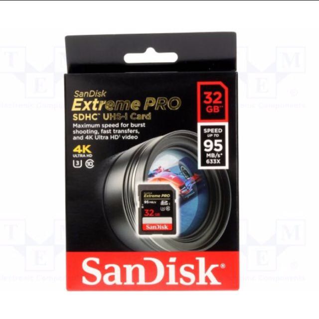 Sandisk Extreme Pro SDHC UHS-I Card, Mobile Phones & Gadgets, Mobile ...