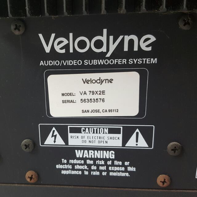 Velodyne VA79X2E Subwoofer, Computers & Tech, Parts & Accessories ...