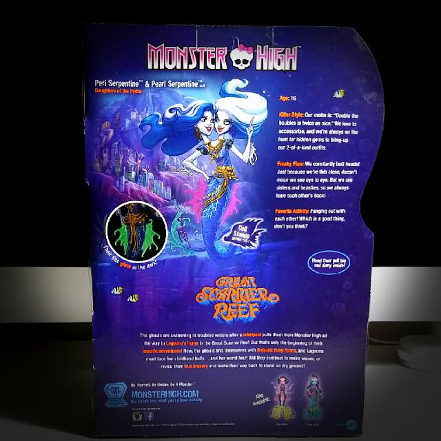 Monster High Great Scarrier Reef Peri & Pearl Serpentine Doll, Hobbies ...