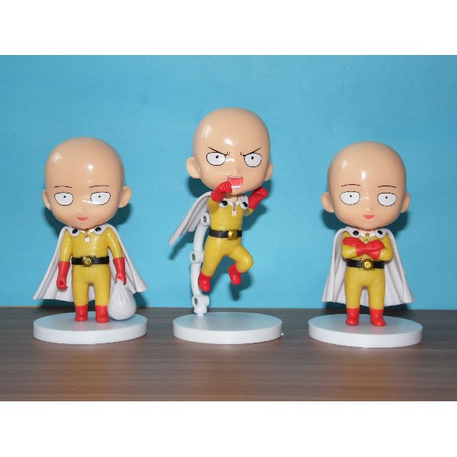 Saitama One Punch Man Chibi Figures Set, Hobbies & Toys, Toys & Games ...
