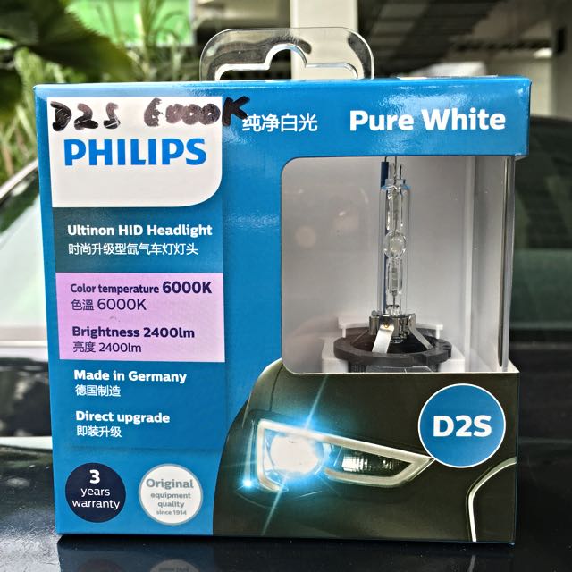 Philips Ultinon Xenon (HID) Bulb (D2S 6000k), Car Accessories on Carousell