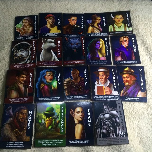 Werewolf Card , Kartu Werewolf, Desain & Kerajinan Tangan di Carousell