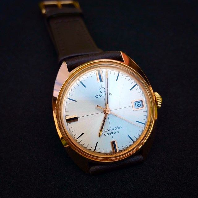 Vintage 18K Rose Gold Omega Seamaster Cosmic (Circa probably from late ...
