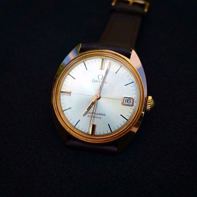 Vintage 18K Rose Gold Omega Seamaster Cosmic (Circa probably from late ...