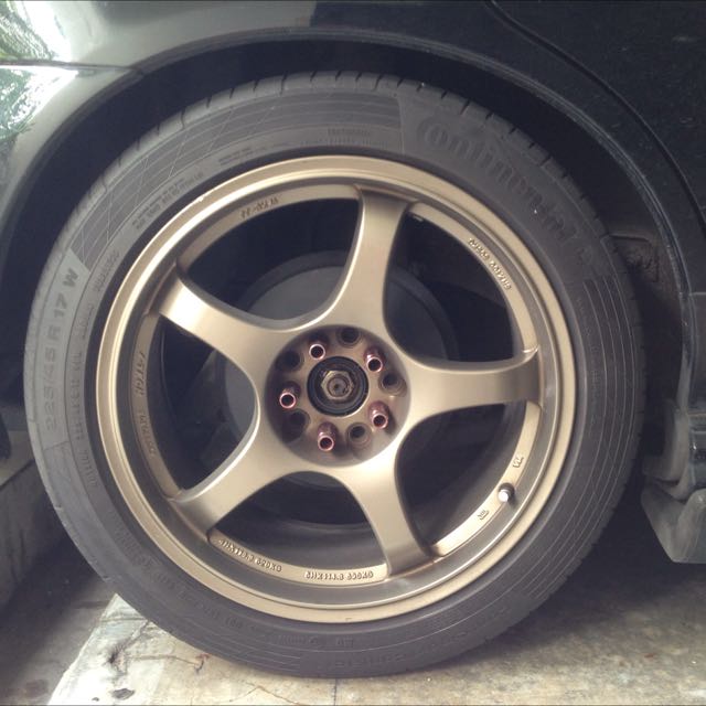 17' A-tech Rims And Tyre, Car Accessories on Carousell