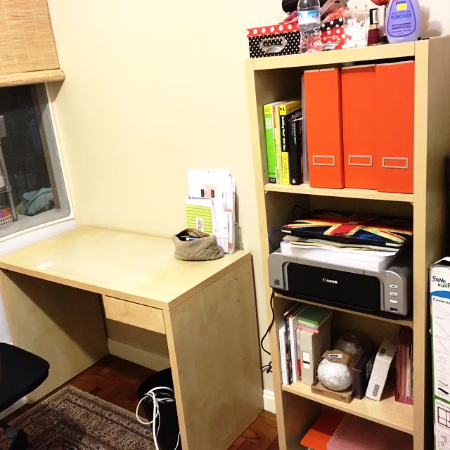 (Free) Study table And Bookcase, Furniture & Home Living, Furniture ...