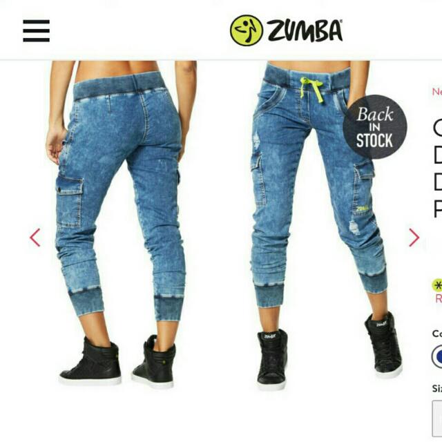 Authentic Zumba Get Faded Denim Dance Pants, Women's Fashion ...