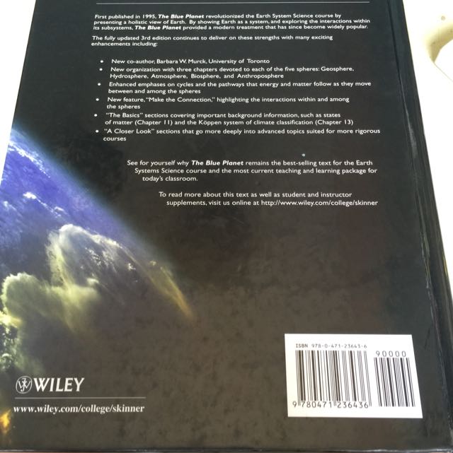 The Blue Planet: An Introduction To Earth Science System [3rd Edition ...