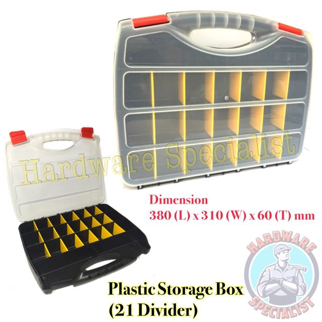 Brand New Plastic Storage Box / Tool Box / Organizer (21 Divider) (Good ...