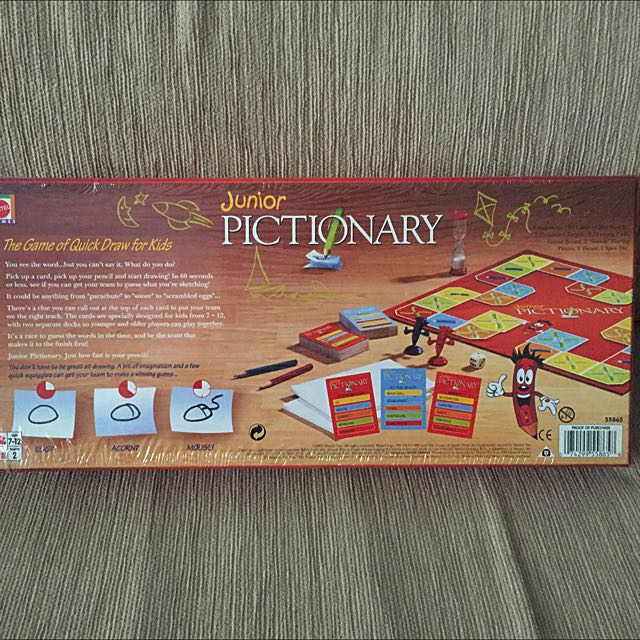 MATTEL JUNIOR PICTIONARY GAME, Hobbies & Toys, Toys & Games on Carousell