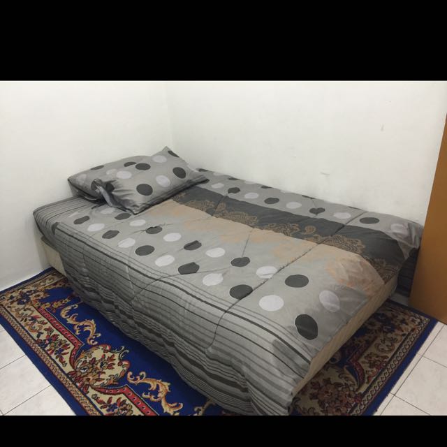 tilam super single sekali bed frame hotel, Furniture & Home Living ...