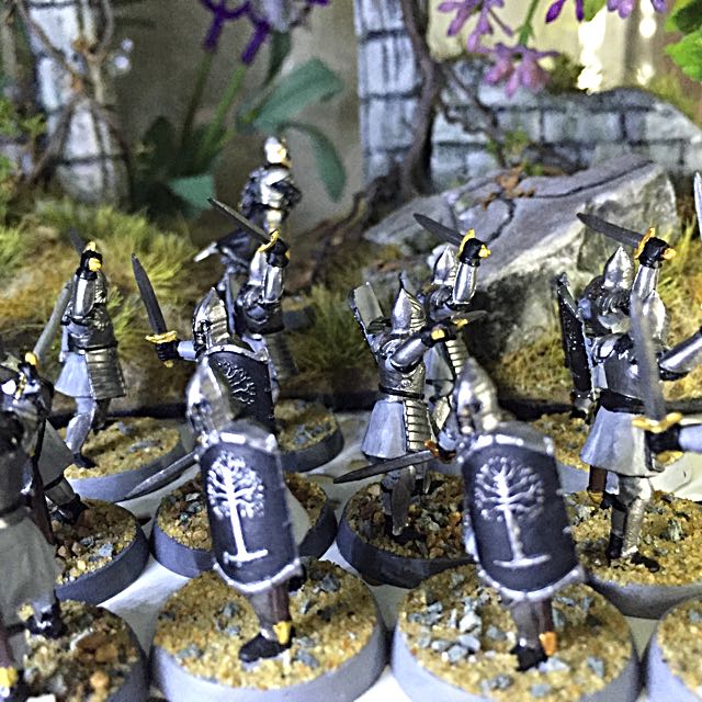 16 Painted Warhammer LOTR Lord Of The Ring Rohan Royal Army Swordman ...