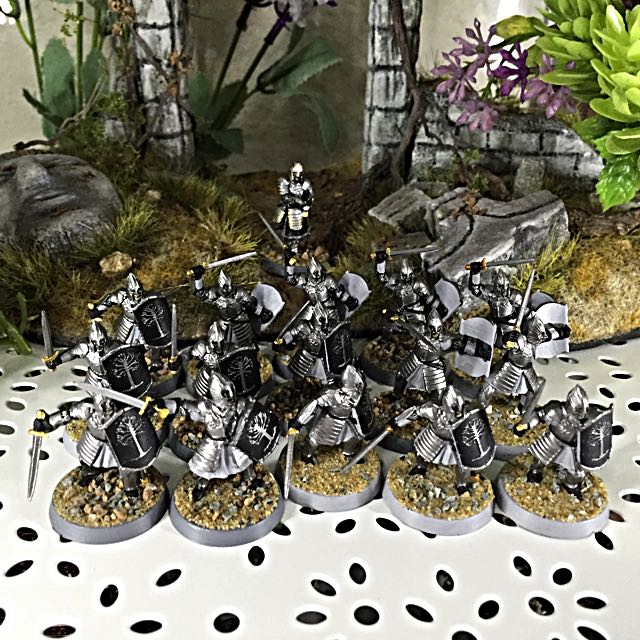 16 Painted Warhammer LOTR Lord Of The Ring Rohan Royal Army Swordman ...