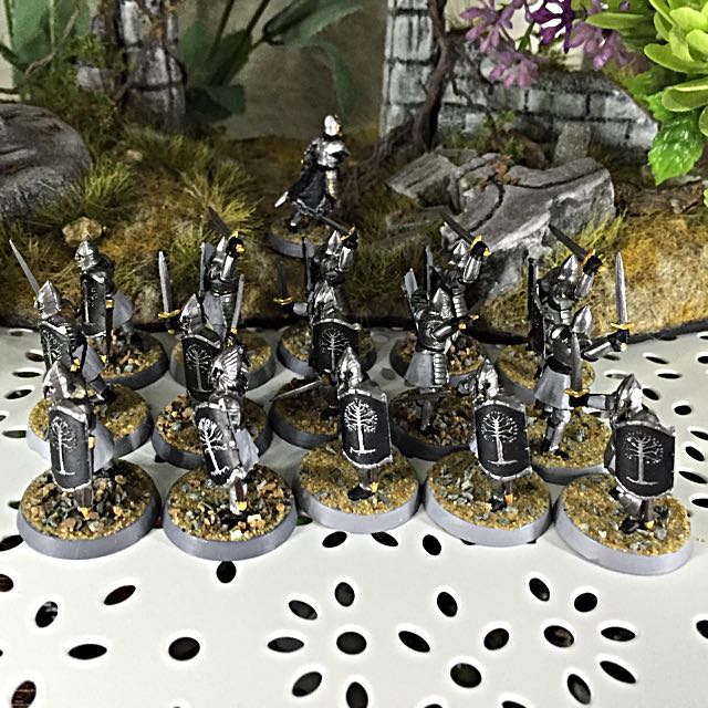 16 Painted Warhammer LOTR Lord Of The Ring Rohan Royal Army Swordman ...