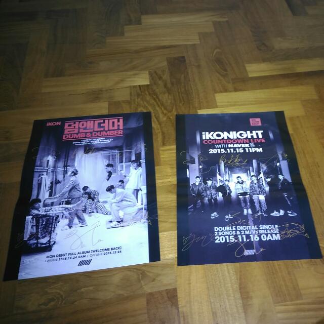 IKON SIGNED POSTERS, Hobbies & Toys, Memorabilia & Collectibles, K-Wave ...