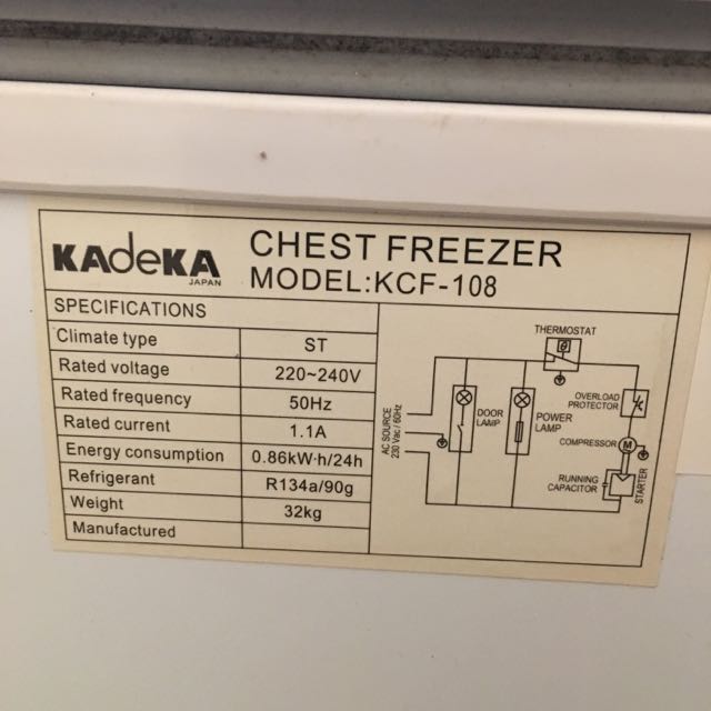 Kadeka Freezer, TV & Home Appliances, Kitchen Appliances, Refrigerators ...