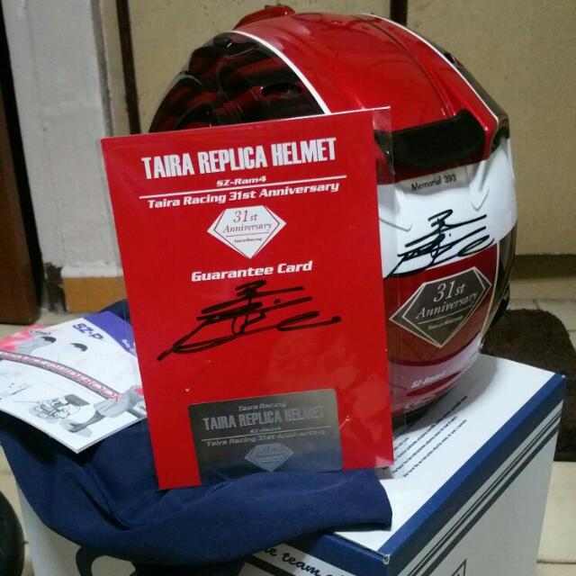 Arai Ram 4 Taira Red helmet, Car Accessories on Carousell