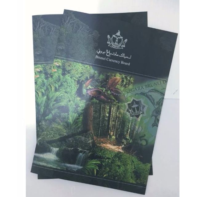 Brunei 5 Dollar Notes (3 in 1 Uncut Pieces) with Folder, Luxury on ...