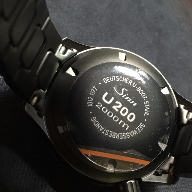 SINN U200 EZM8 BLACK SPECIAL EDITION BRACLET TIGMENT AUTOMATIC WATCH ...