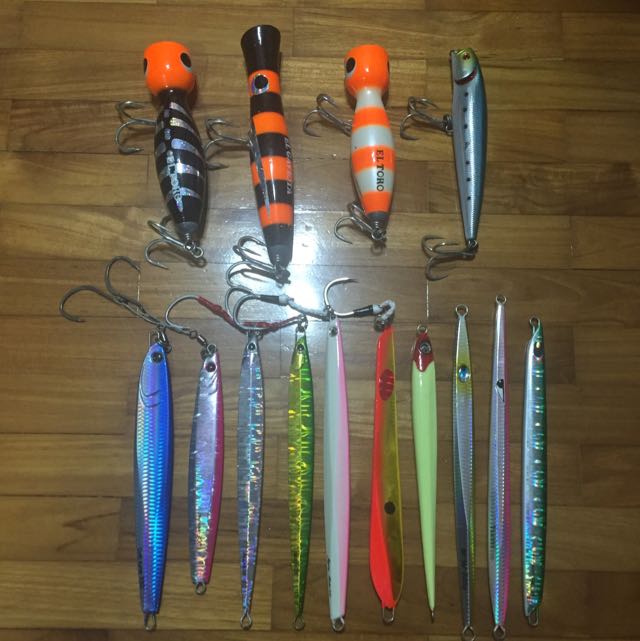El Toro Poppers & Branded Jigs Assorted, Sports Equipment, Sports ...