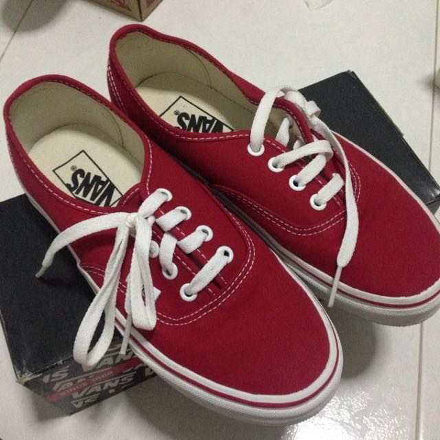 Vans Classic (red), Women's Fashion, Footwear, Sneakers on Carousell